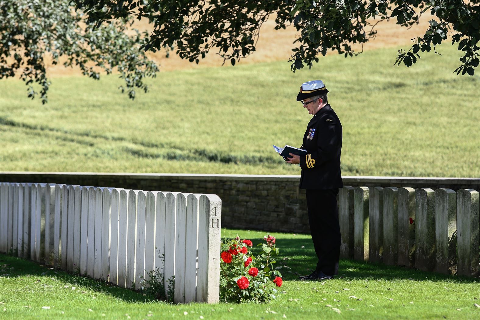 Commemorative Ceremony at the Courcelette Canadian Memorial, France ...