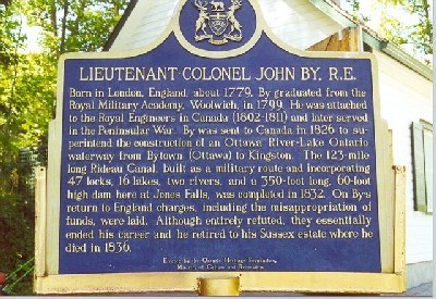 Lieutenant-Colonel John By Plaque - National Inventory of Canadian ...