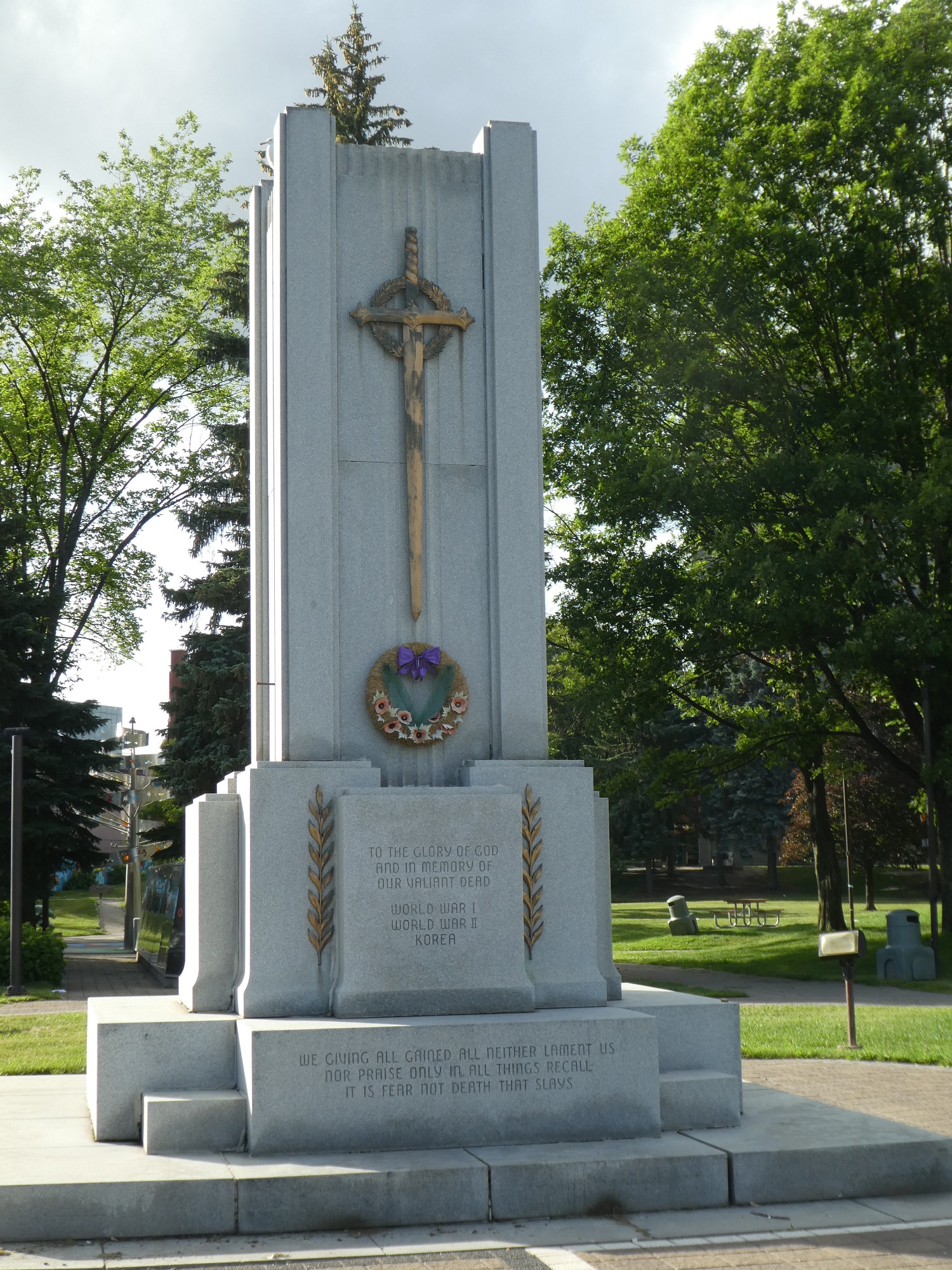 Sudbury Memorial Park Cenotaph - National Inventory of Canadian ...