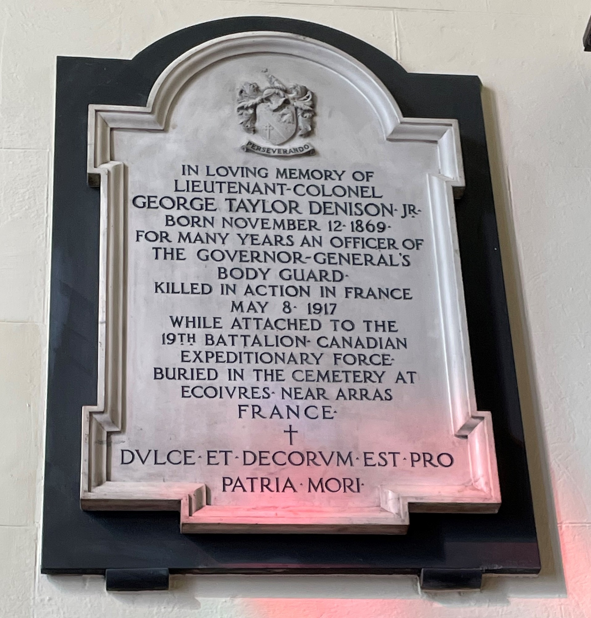 Lieutenant-Colonel George Taylor Denison Plaque - National Inventory of ...