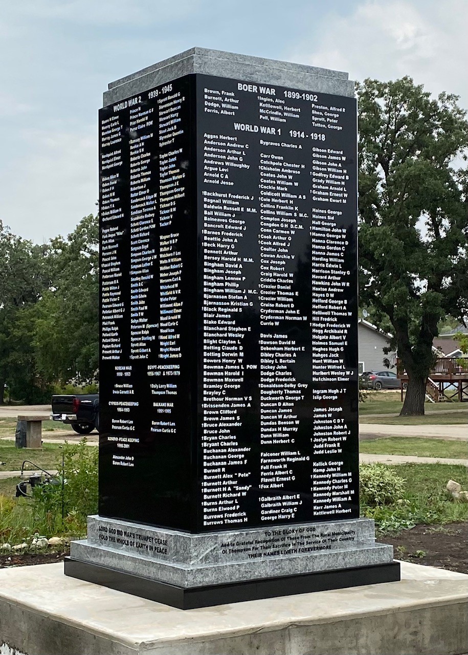 Rural Municipality of Thompson War Memorial - National Inventory of ...