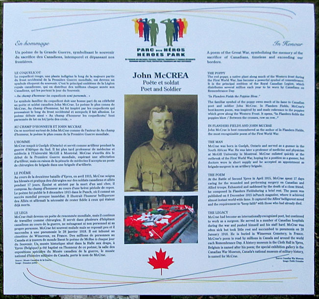 Mémorial du lieutenant-colonel John Alexander McCrae | Anciens ...