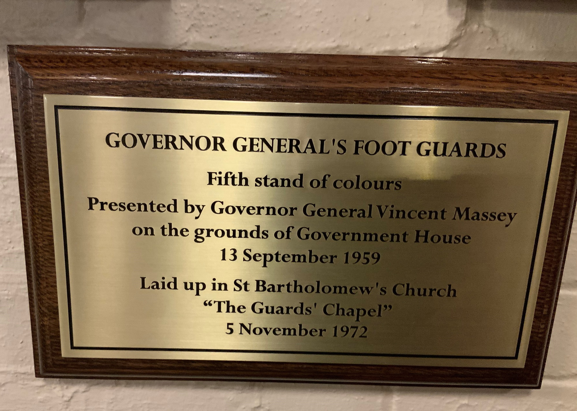 Governor General's Foot Guards Fifth Colours | Veterans Affairs Canada