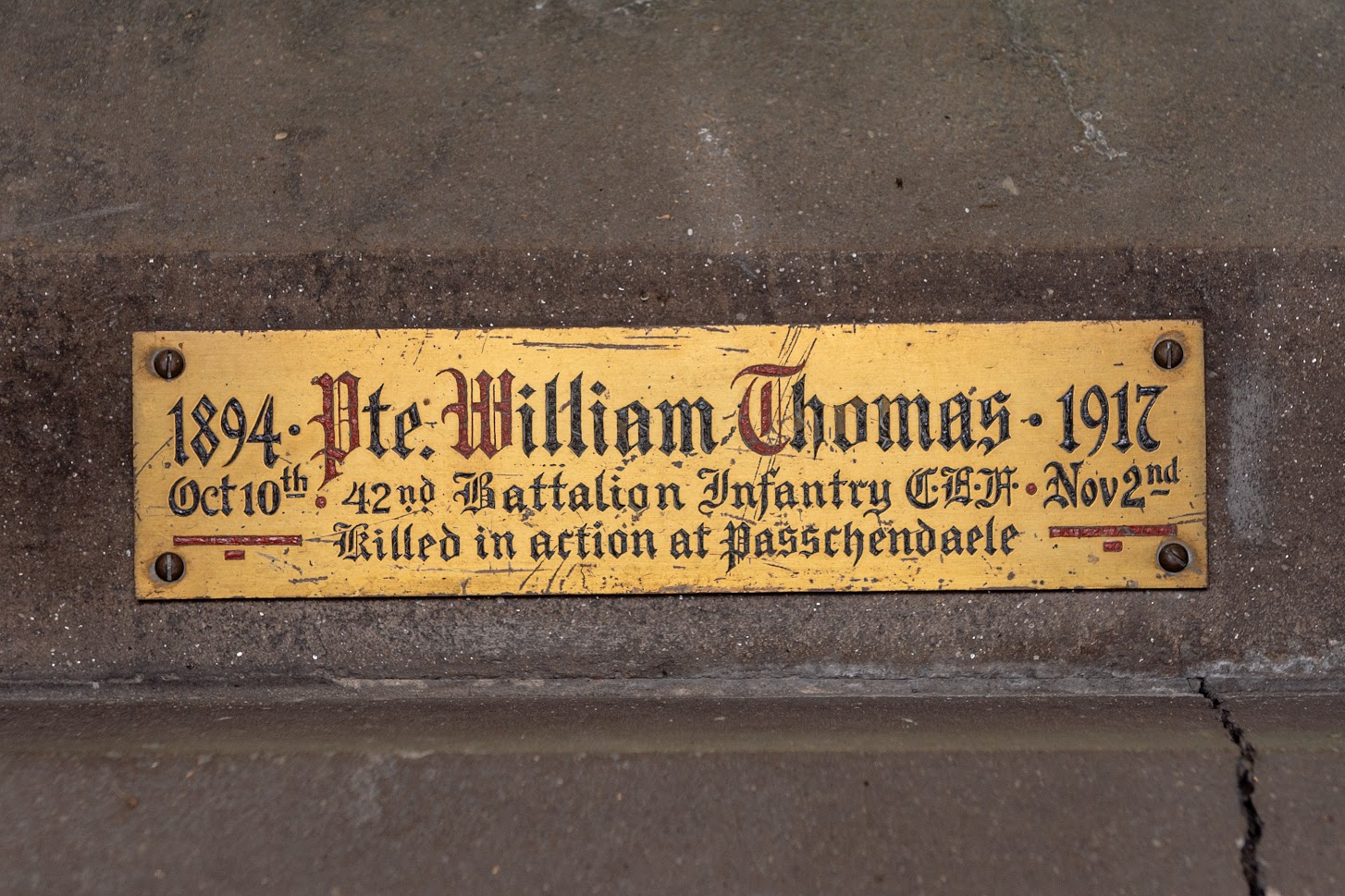 Private William Thomas Window | Veterans Affairs Canada