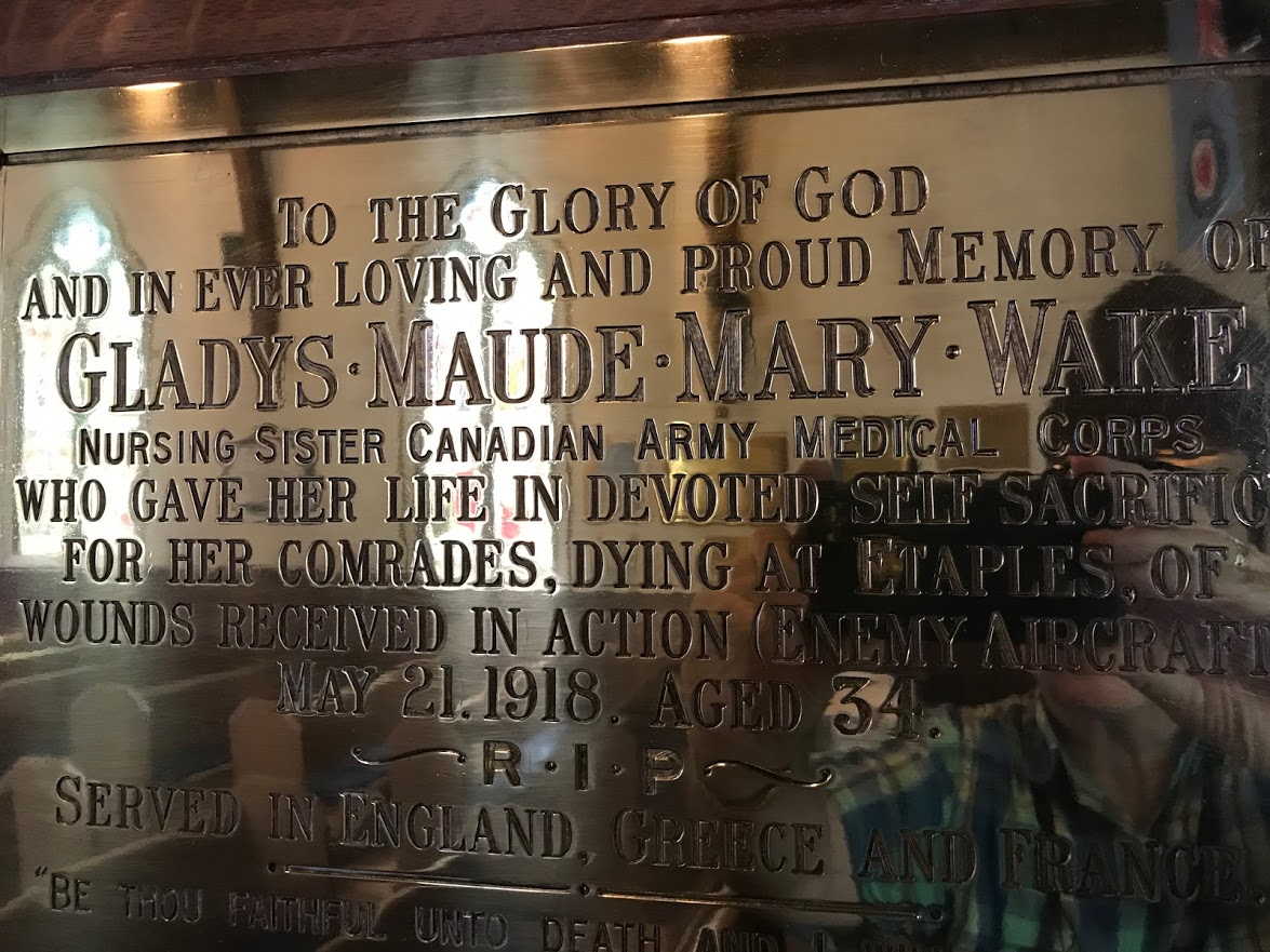 Gladys Maude Mary Wake Plaque | Veterans Affairs Canada