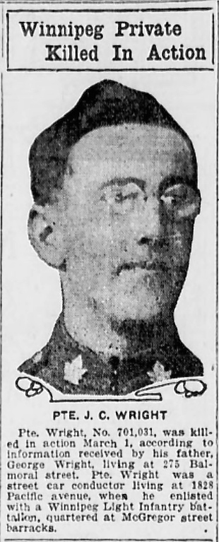 John Calvin Wright | Anciens Combattants Canada